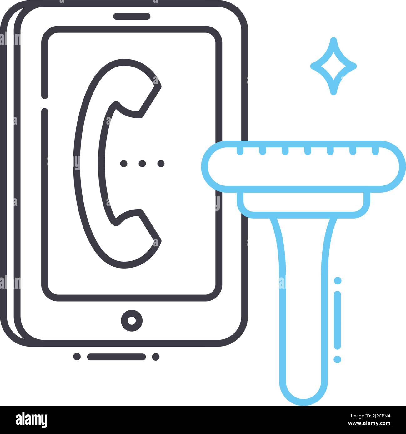 make an order line icon, outline symbol, vector illustration, concept ...