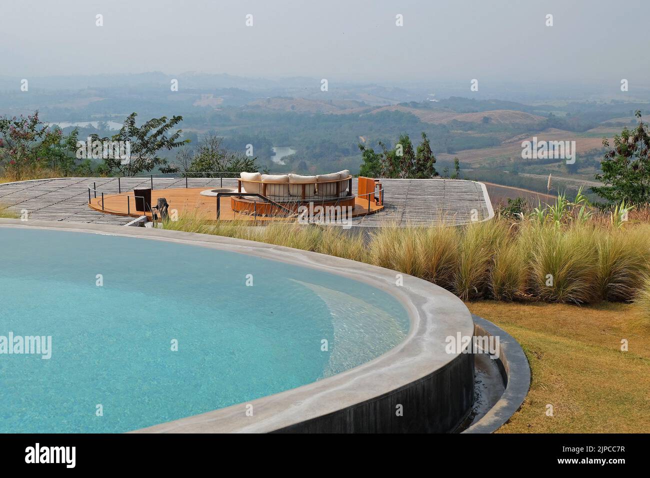 Exterior architecture and building design of Swimming pool and terrace ...