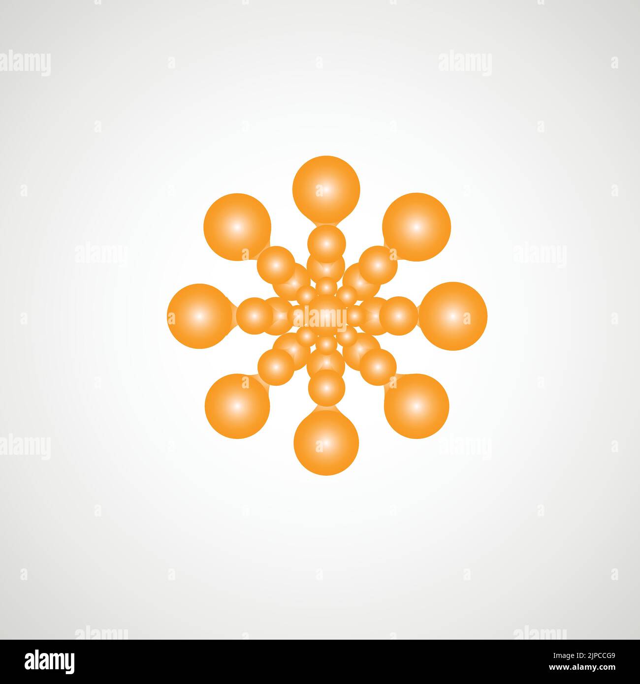 Circle abstract connect pattern design. Vector art print. White paper ...