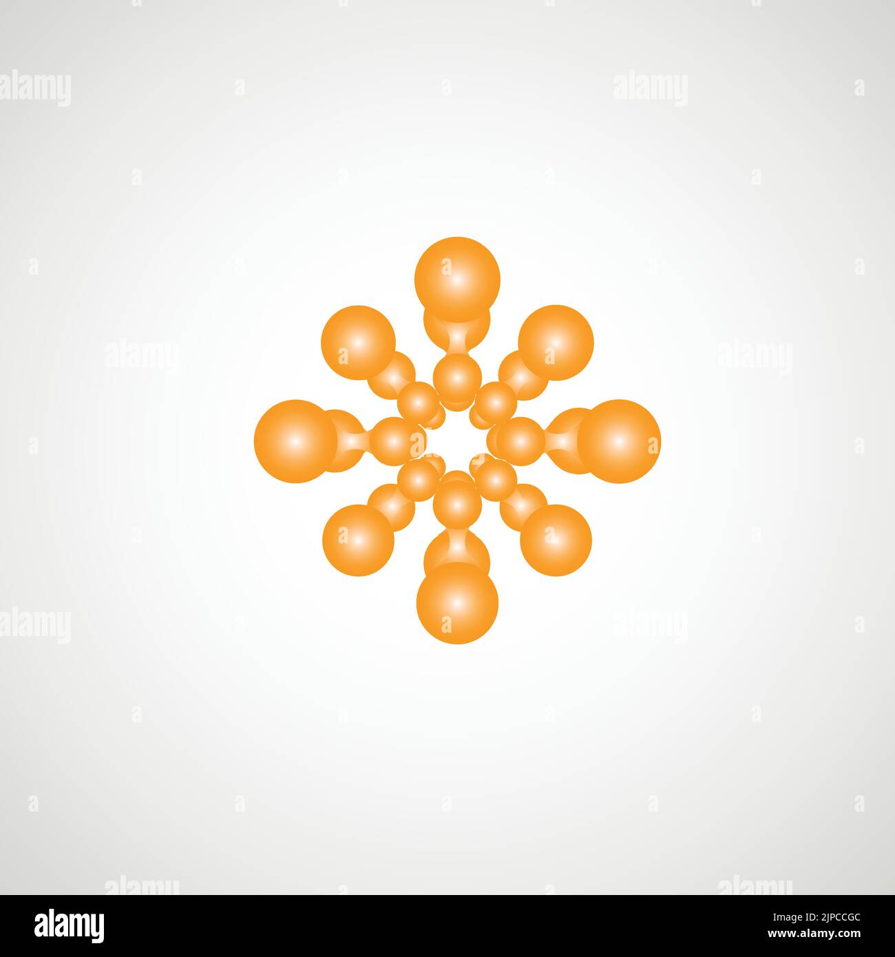 Circle abstract connect pattern design. Vector art print. White paper ...