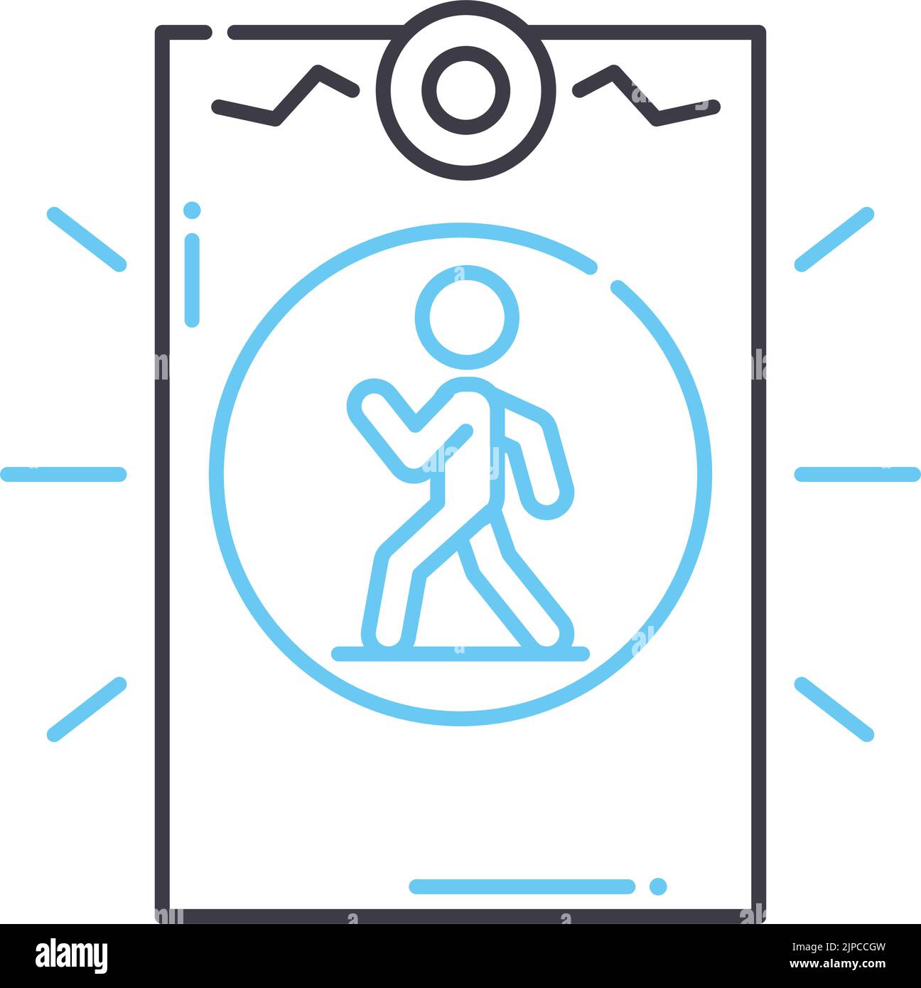 traffic signs line icon, outline symbol, vector illustration, concept ...