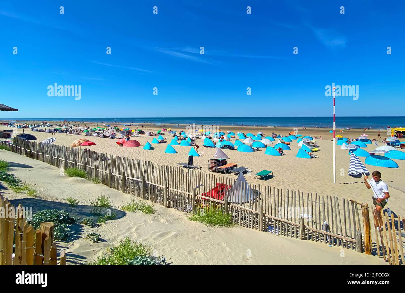Zandvoort, Netherlands - August 12. 2022: Beautiful dutch north sea ...