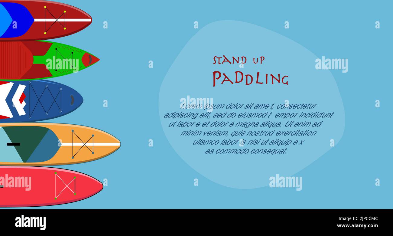 Tourism paddle boarding Stock Vector Images - Alamy