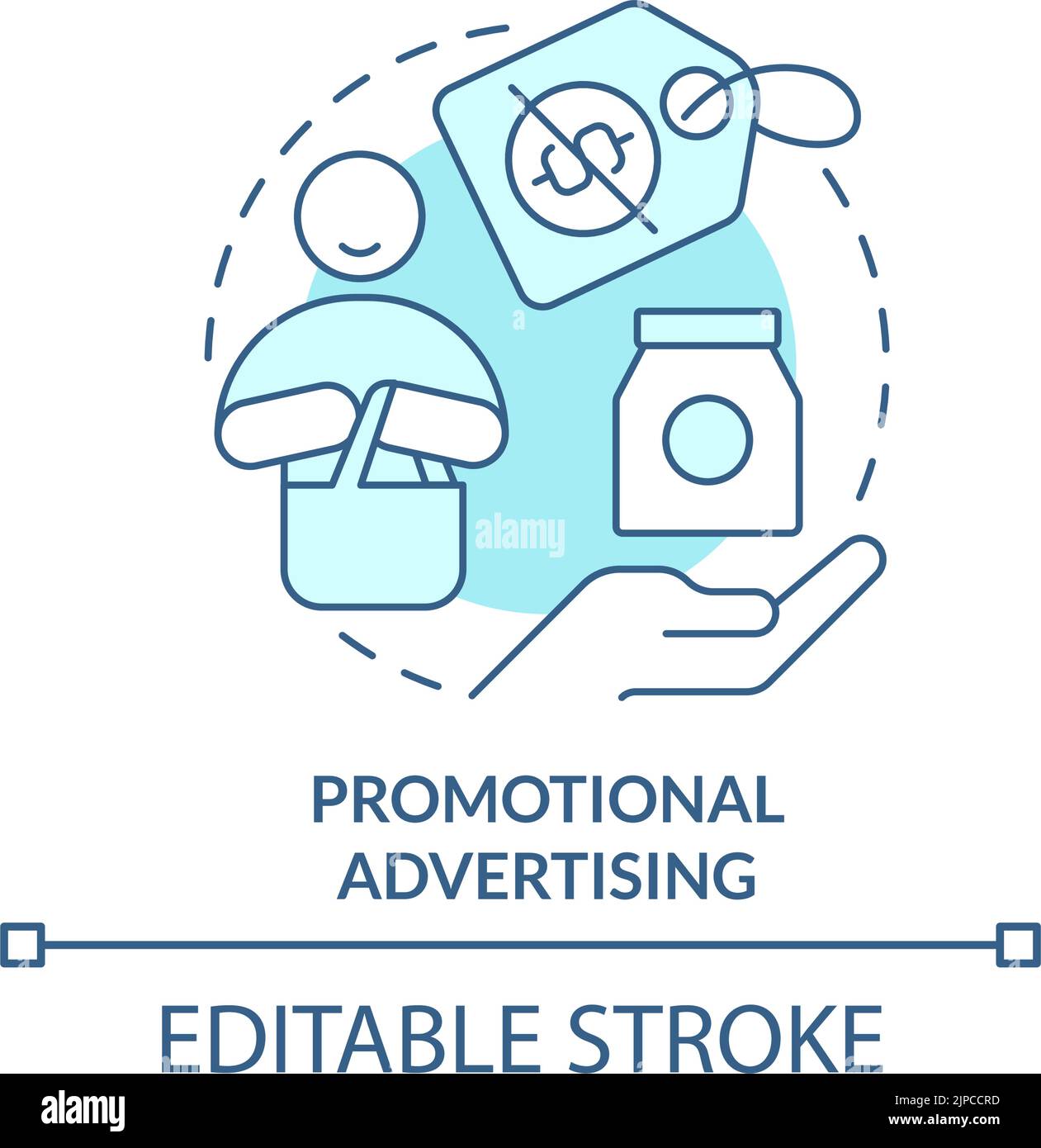 Promotional advertising turquoise concept icon Stock Vector Image & Art ...