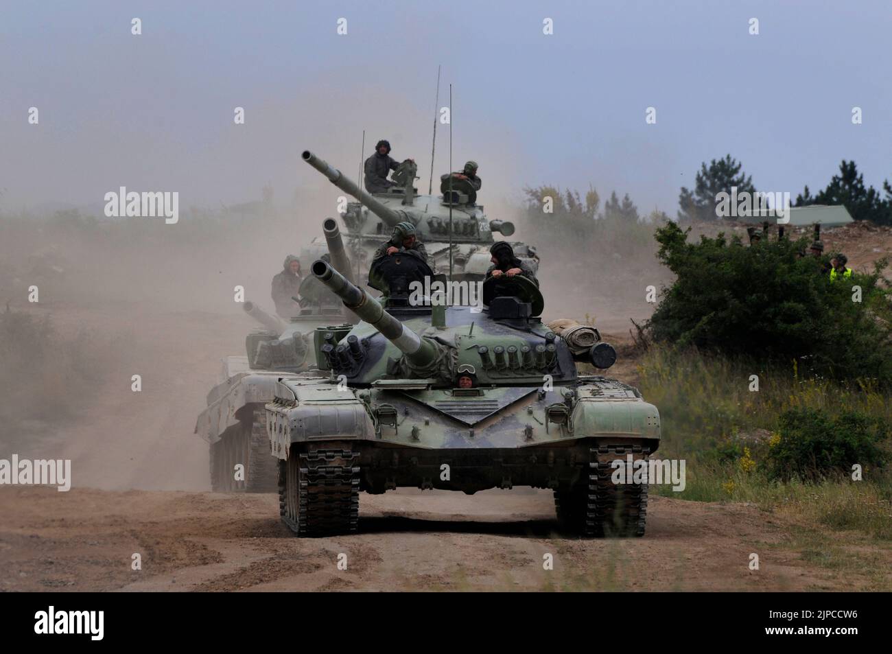 Serbian Army main battle tank M84 (version of Soviet T-72) and M80 ...