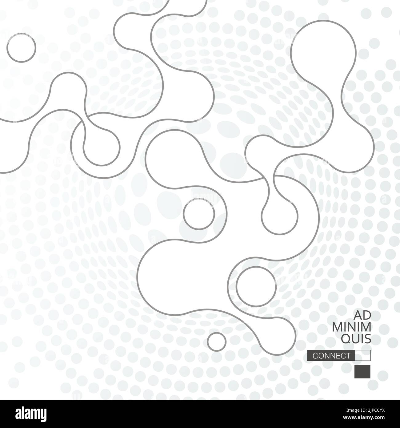 Molecular abstract structure. Modern vector illustration with connect ...