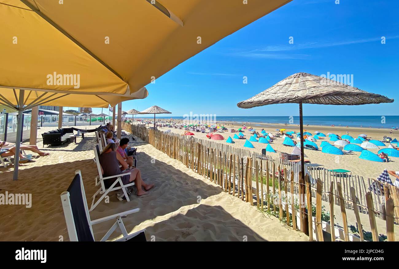 Zandvoort, Netherlands - August 12. 2022: Relaxing deck chairs under ...