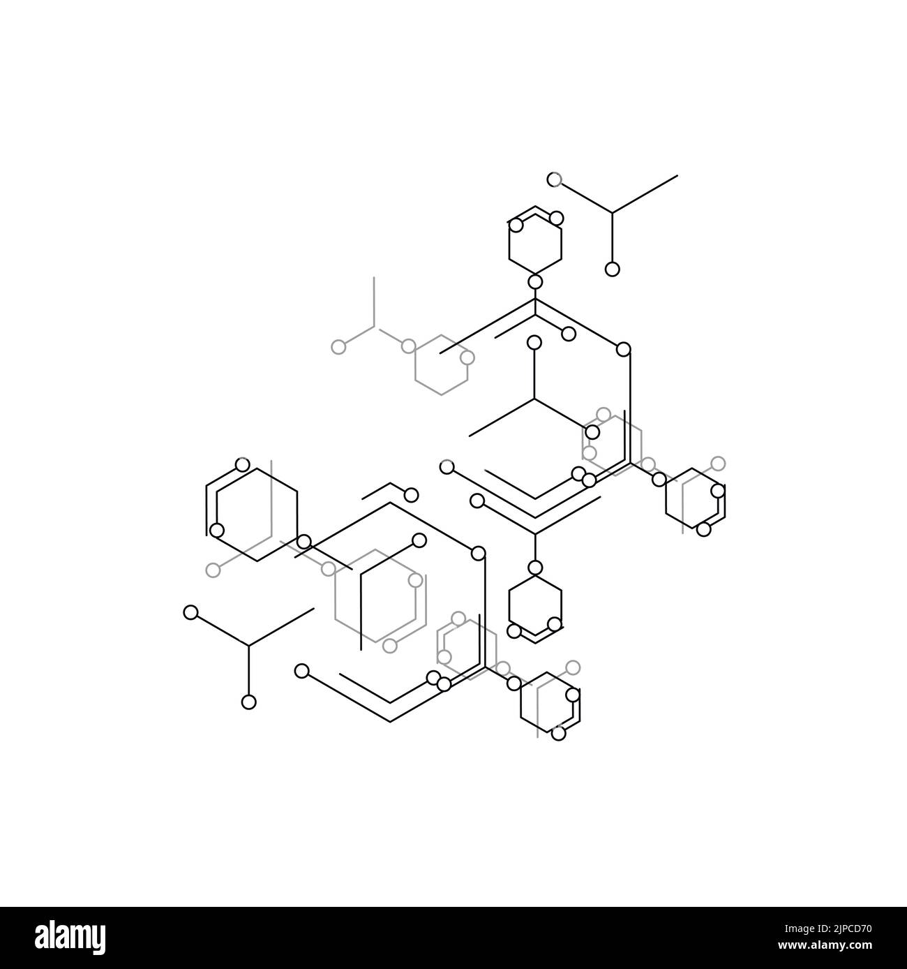 Molecular Structure Vector Illustration Icon Design Element Biology Science Background Stock