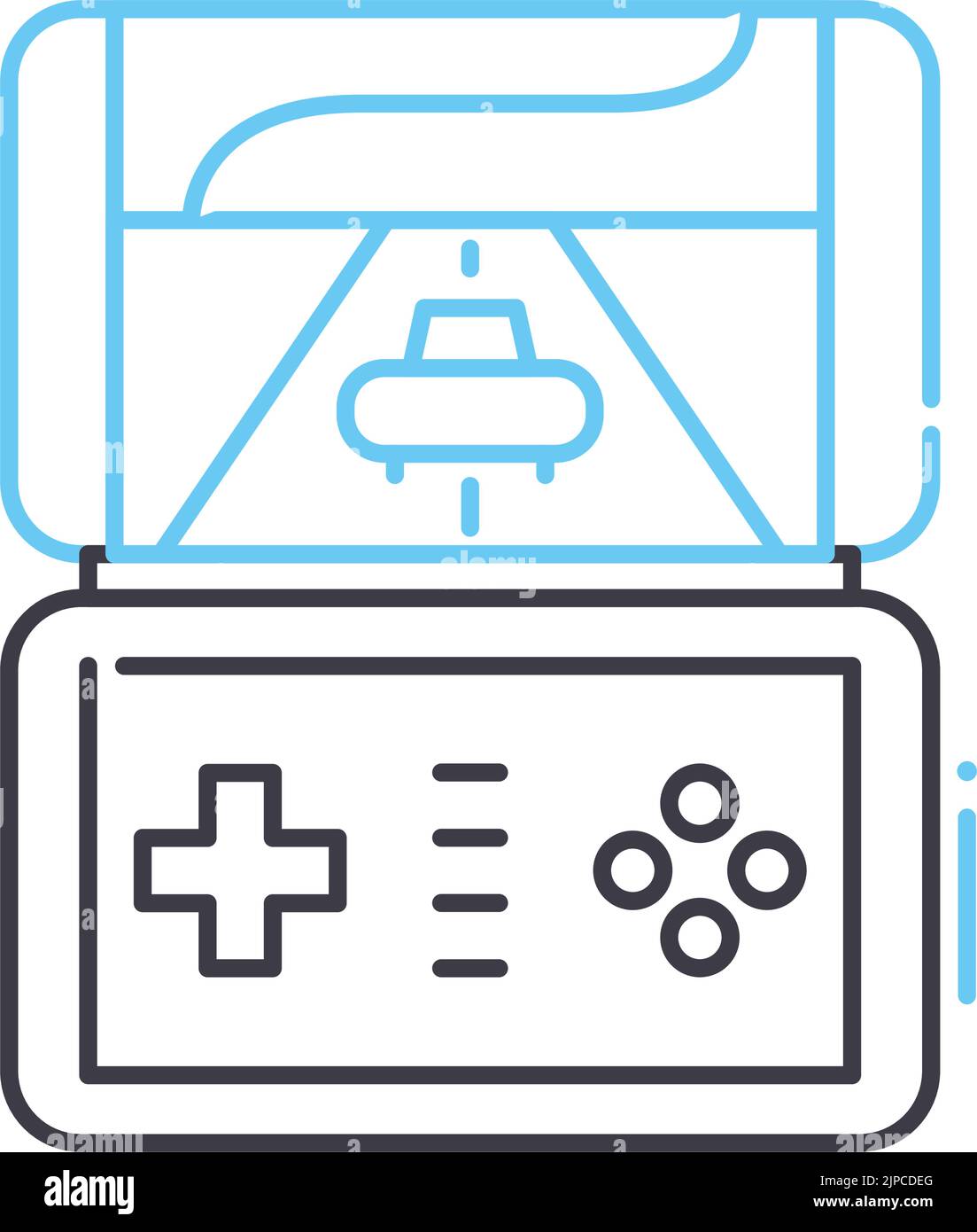 Portable Game Line Icon Outline Symbol Vector Illustration Concept Sign Stock Vector Image
