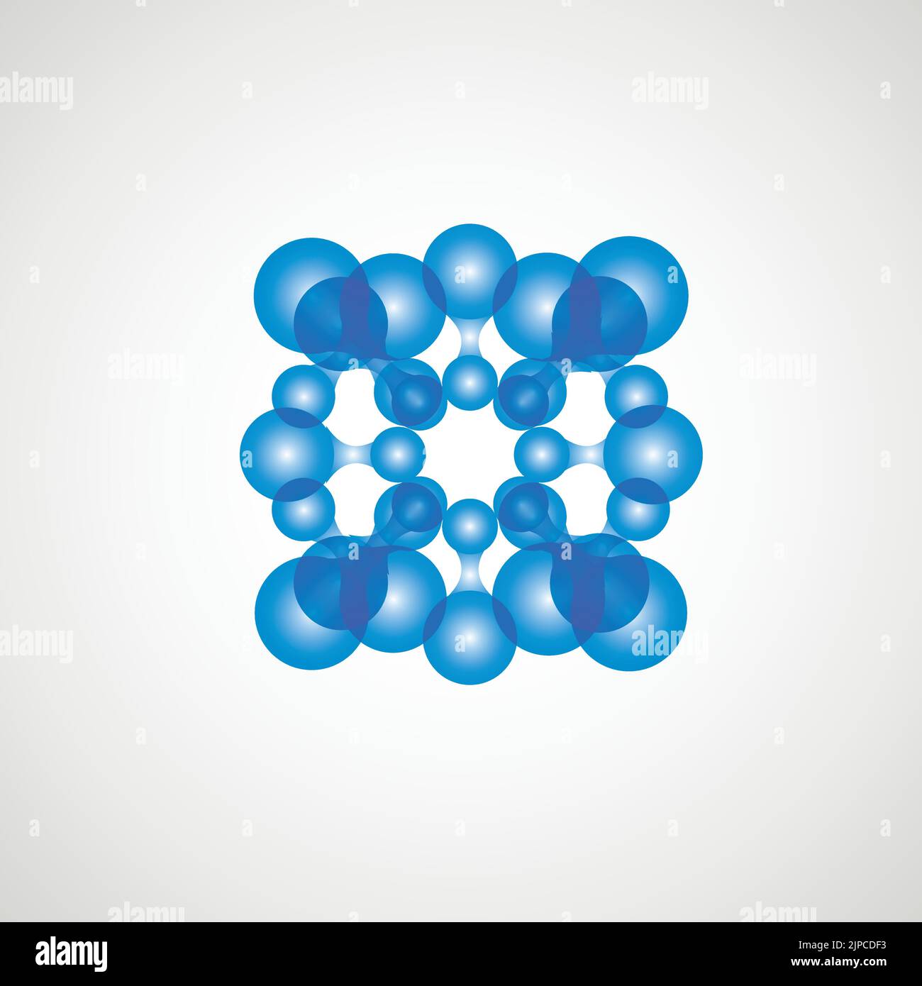 Circle abstract connect pattern design. Vector art print. White paper ...