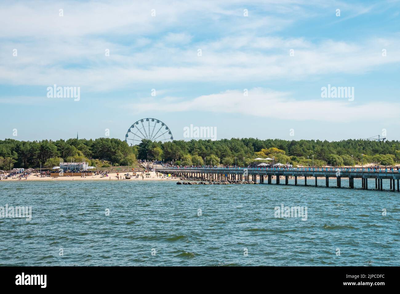 The pier in Palanga. Palanga is a seaside resort town in western ...