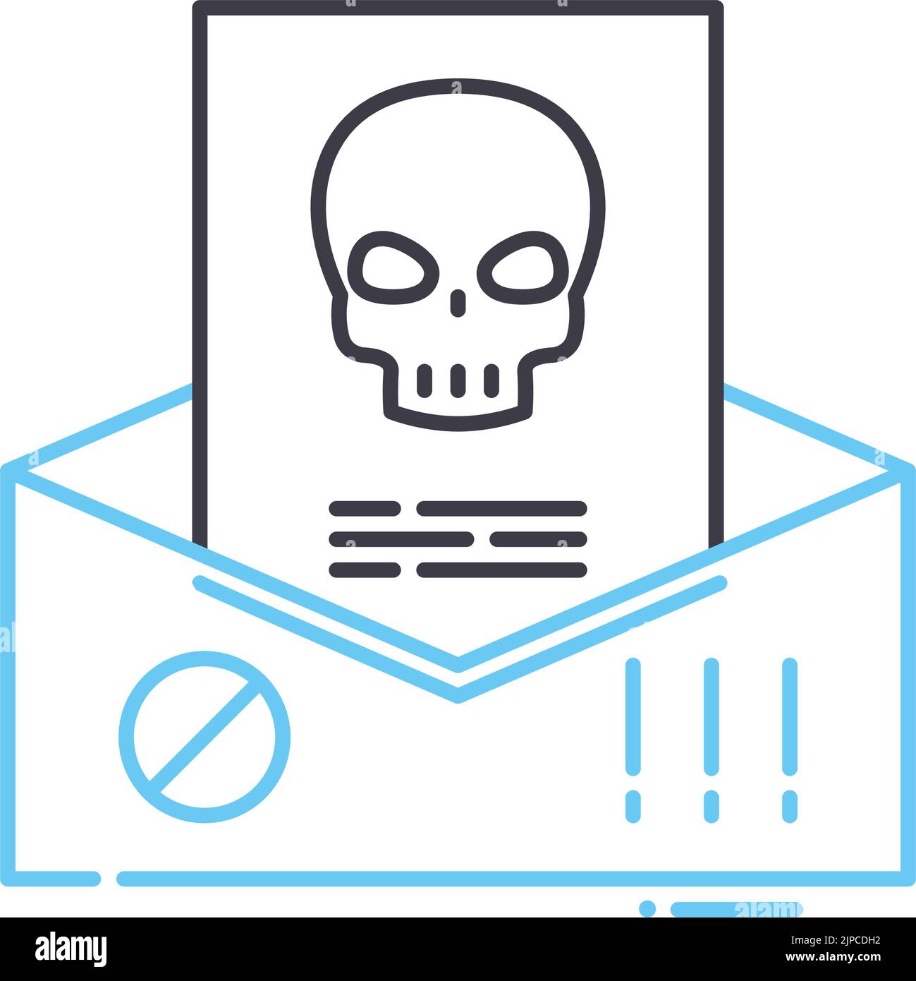 spam line icon, outline symbol, vector illustration, concept sign Stock ...