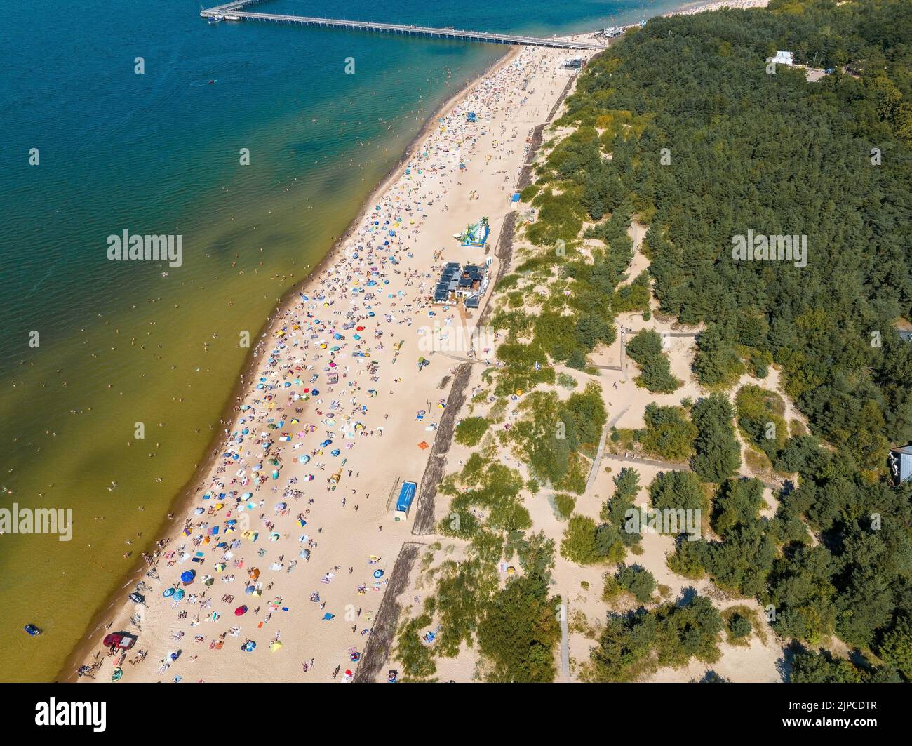 Aerial landscape beach pier baltic hi-res stock photography and images ...