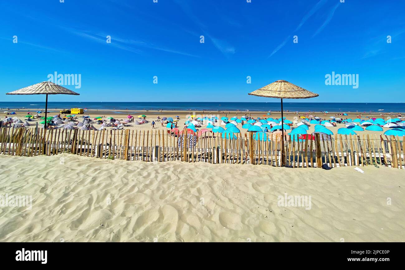 Zandvoort, Netherlands - August 12. 2022: Beautiful dutch north sea ...