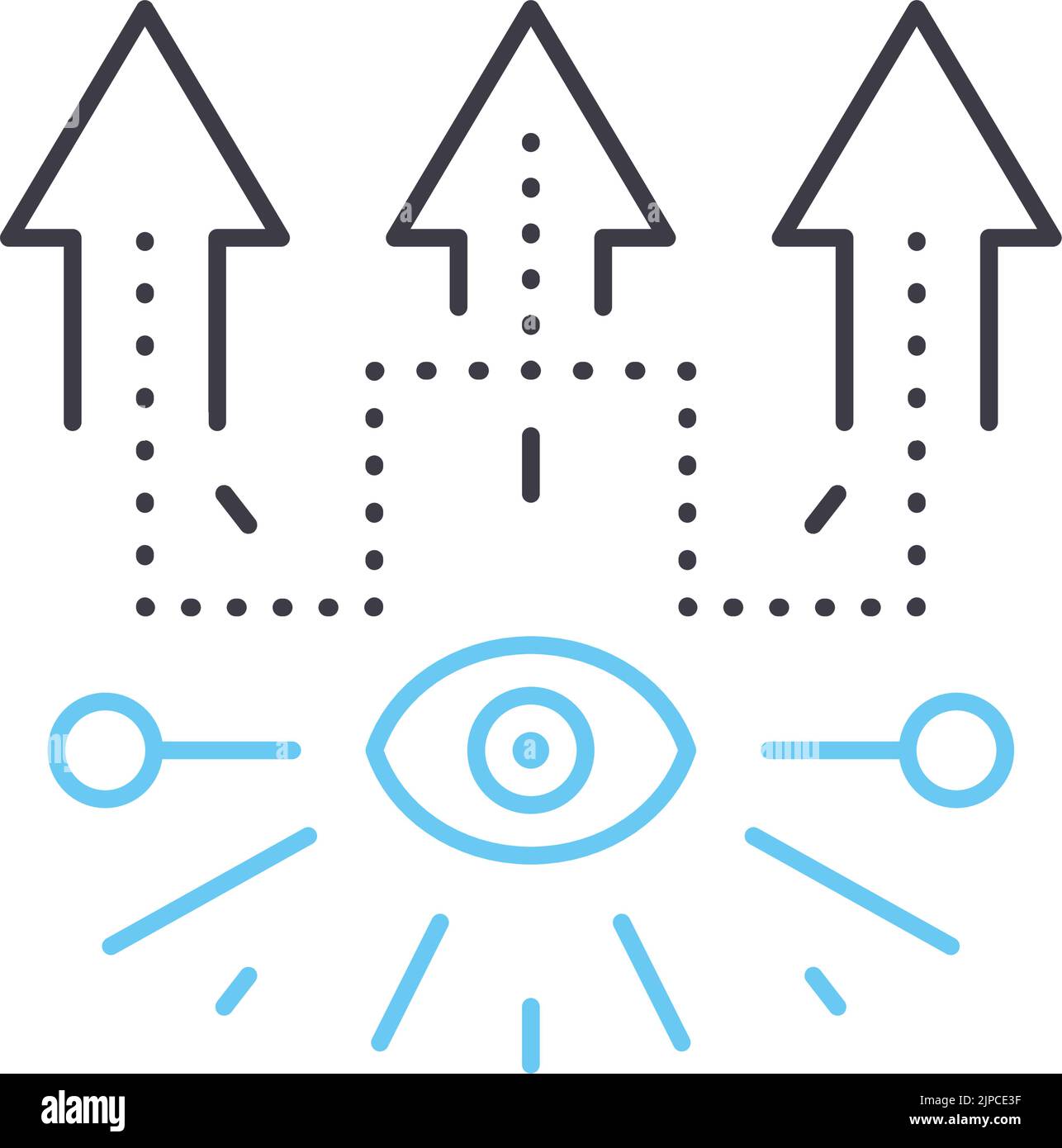 vision line icon, outline symbol, vector illustration, concept sign Stock Vector Image & Art - Alamy