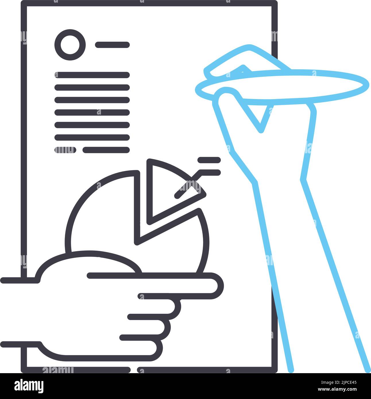 Management Line Icon Outline Symbol Vector Illustration Concept Sign