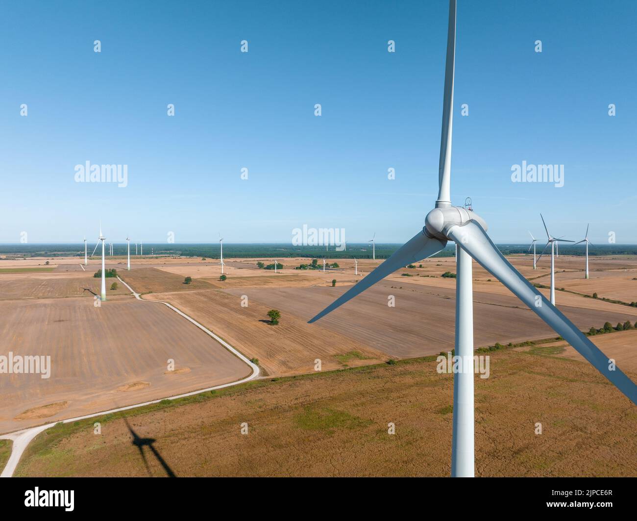 Aerial panoramic view wind turbine hi-res stock photography and images ...