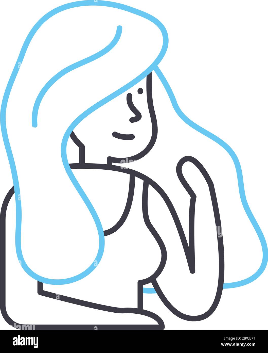 models line icon, outline symbol, vector illustration, concept sign ...