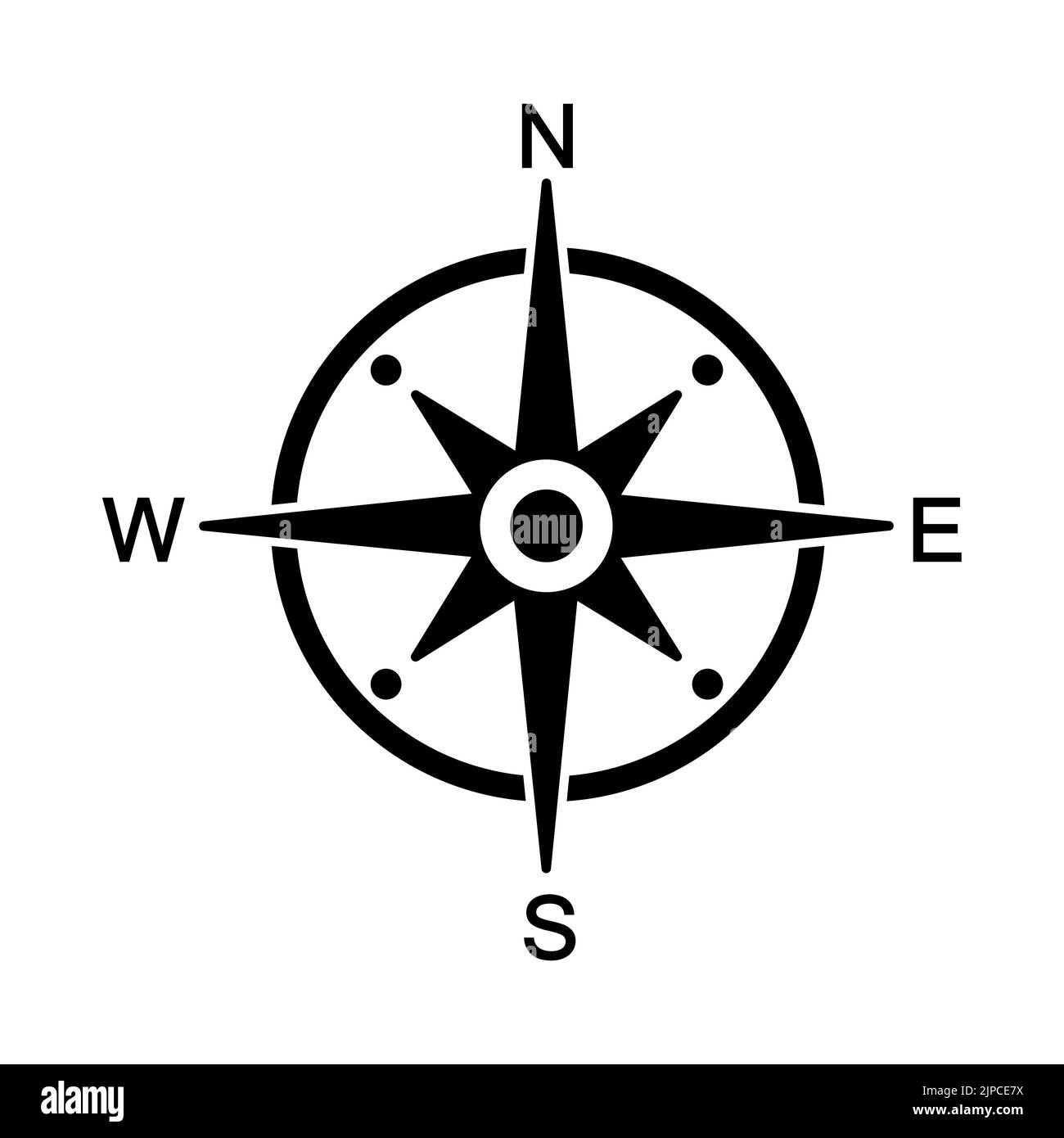Wind Rose. Vector compass on an isolated background. Direction North ...