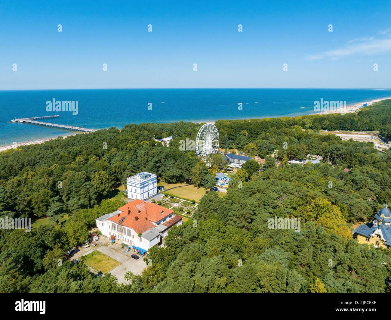 Aerial view of the Palanga resort town in Lithuania Stock Photo - Alamy