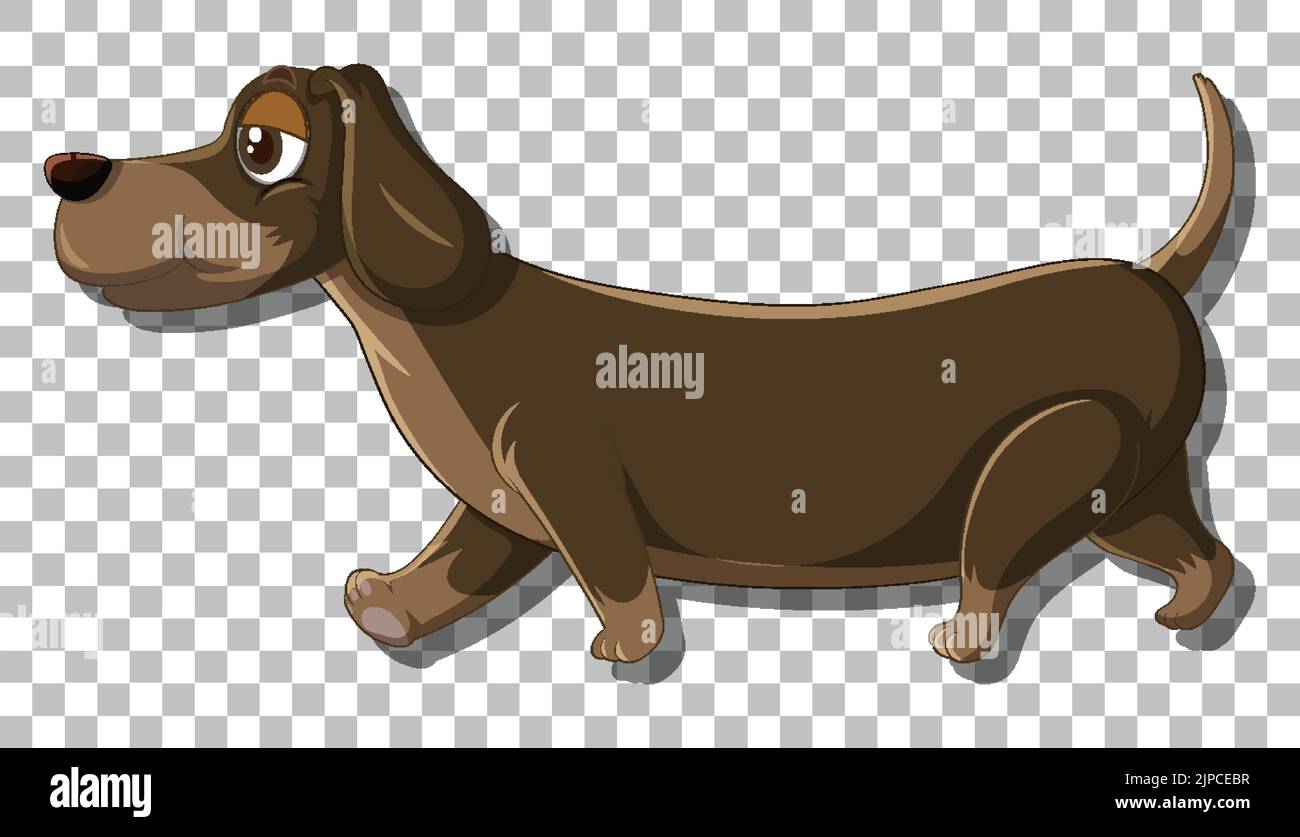 Dachshund dog cartoon character illustration Stock Vector Image & Art ...
