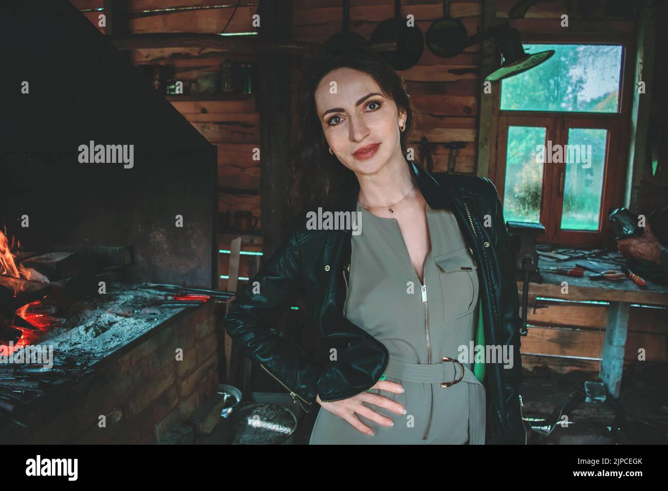 Woman blacksmith working in forge hi-res stock photography and images ...