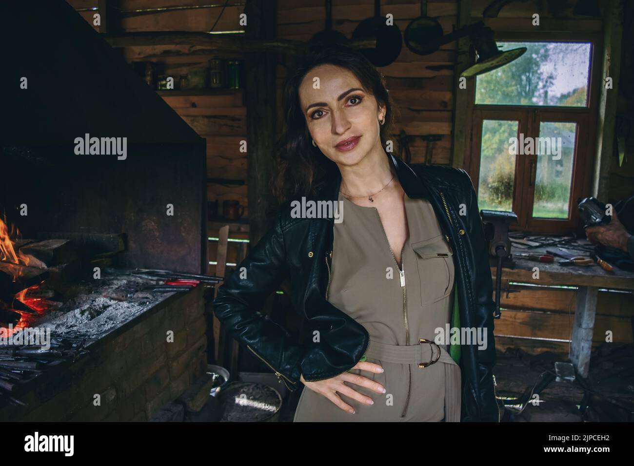 Woman blacksmith working in forge hi-res stock photography and images ...