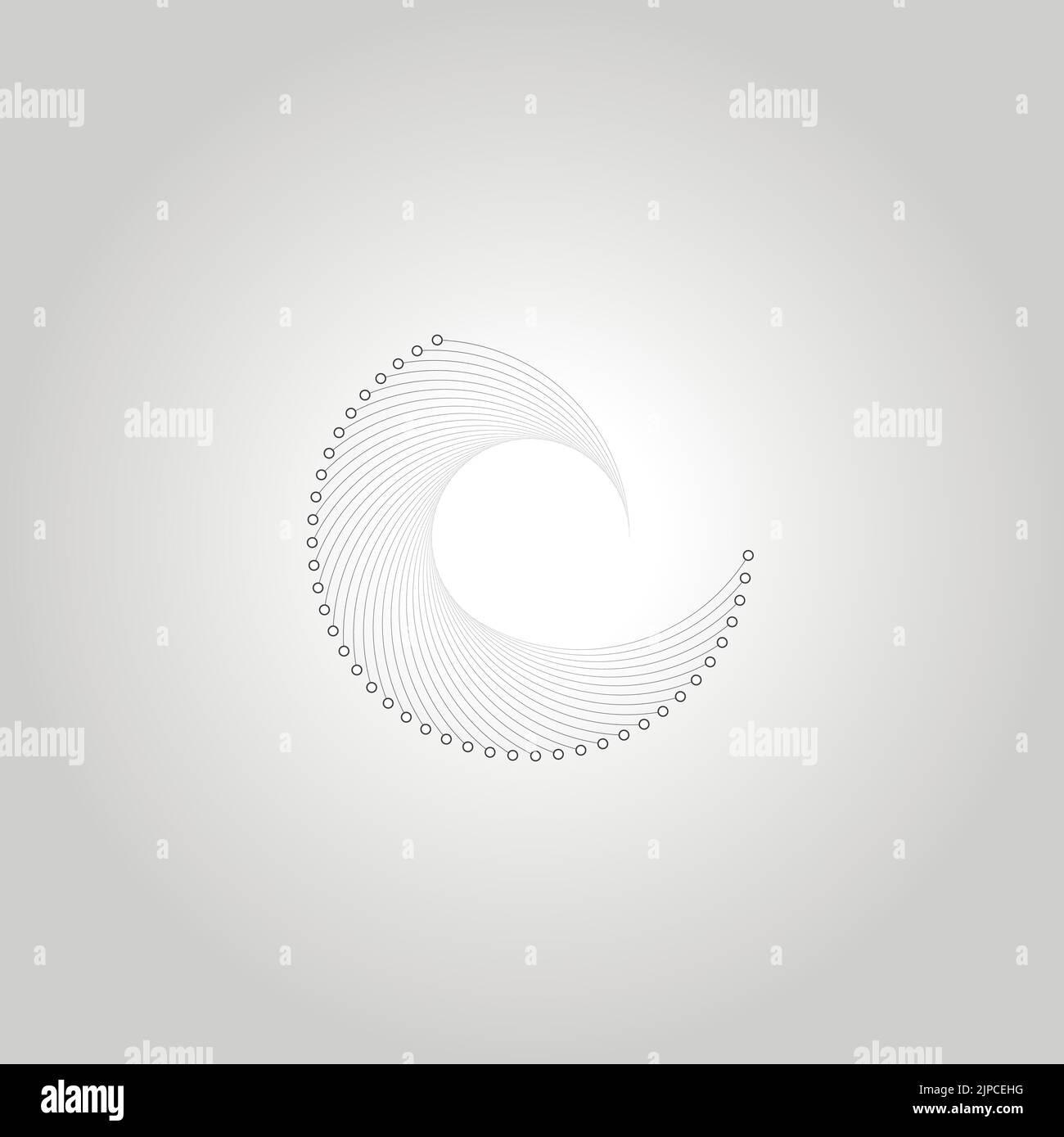 Line art lines with circles for print design. Wave effect Stock Vector ...