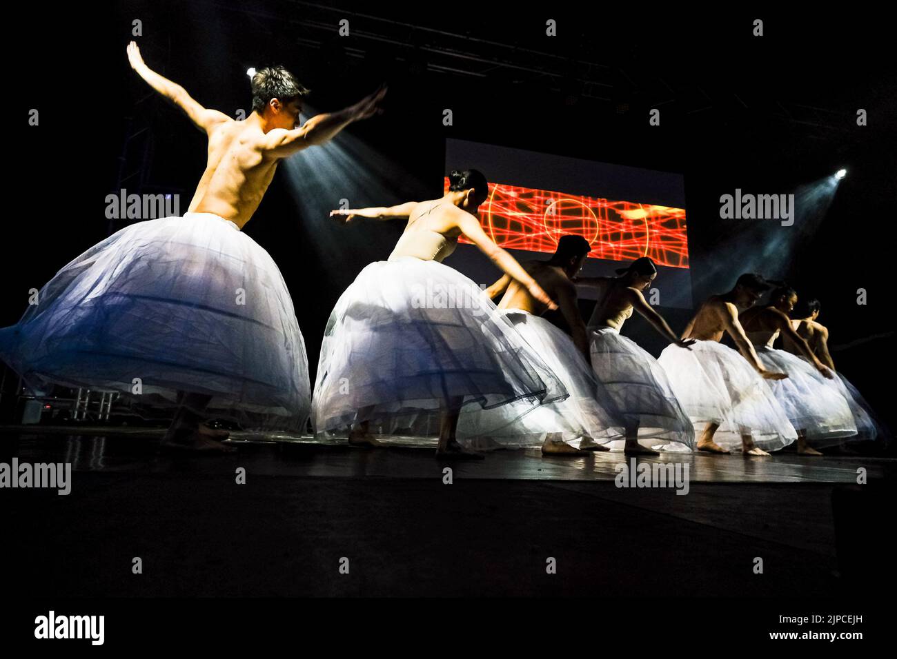Taiwanese contemporary dance troupe B.Dance photographed during the ...