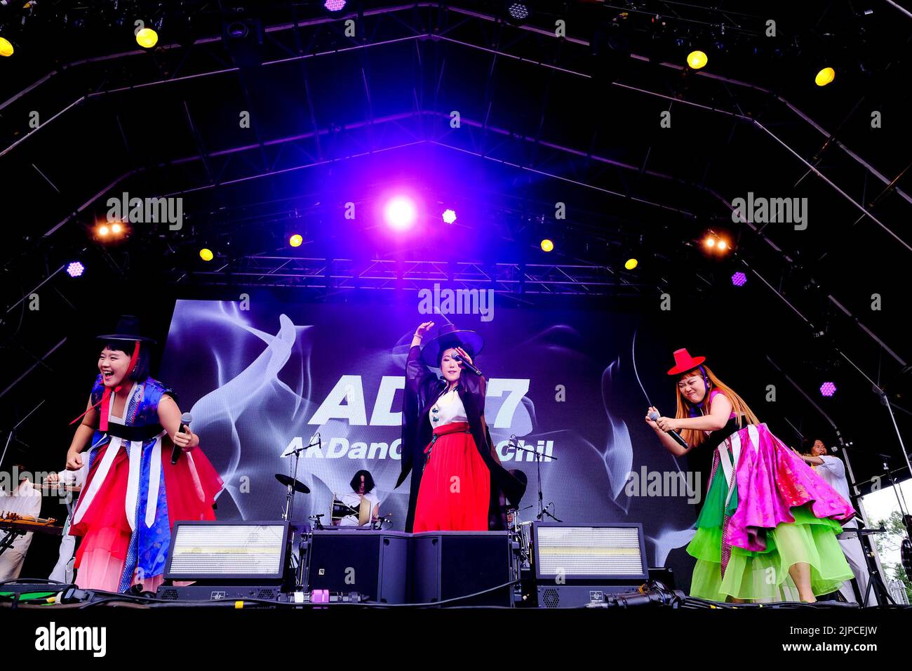 Korean group ADG7 (Ak Dan Gwang Chil) photographed during the 40th ...