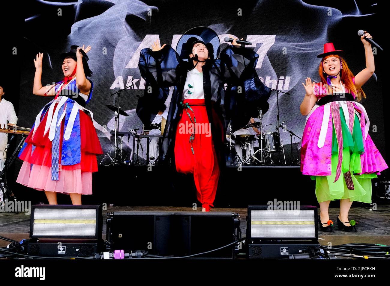 Korean group ADG7 (Ak Dan Gwang Chil) photographed during the 40th ...