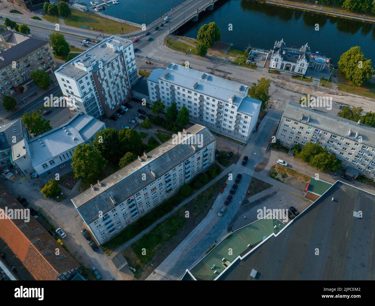 Aerial view of the Liepaja city in Latvia Stock Photo - Alamy