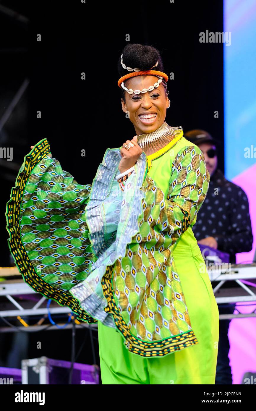 Fafa Ruffino with Les Amazones d'Afrique photographed during the 40th ...