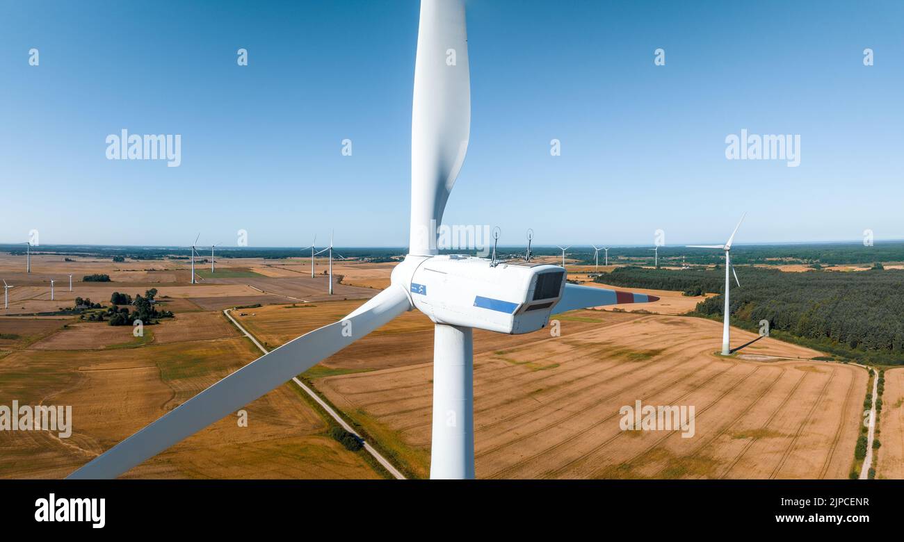 Panoramic view wind farm park hi-res stock photography and images - Alamy