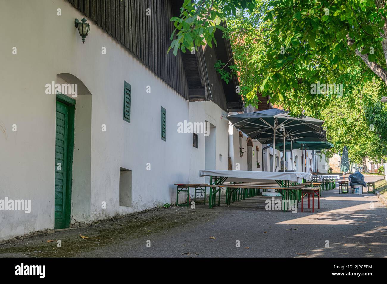 Historic Kellergasse "Zipf", Cellar-lined road in Mailberg, Lower ...