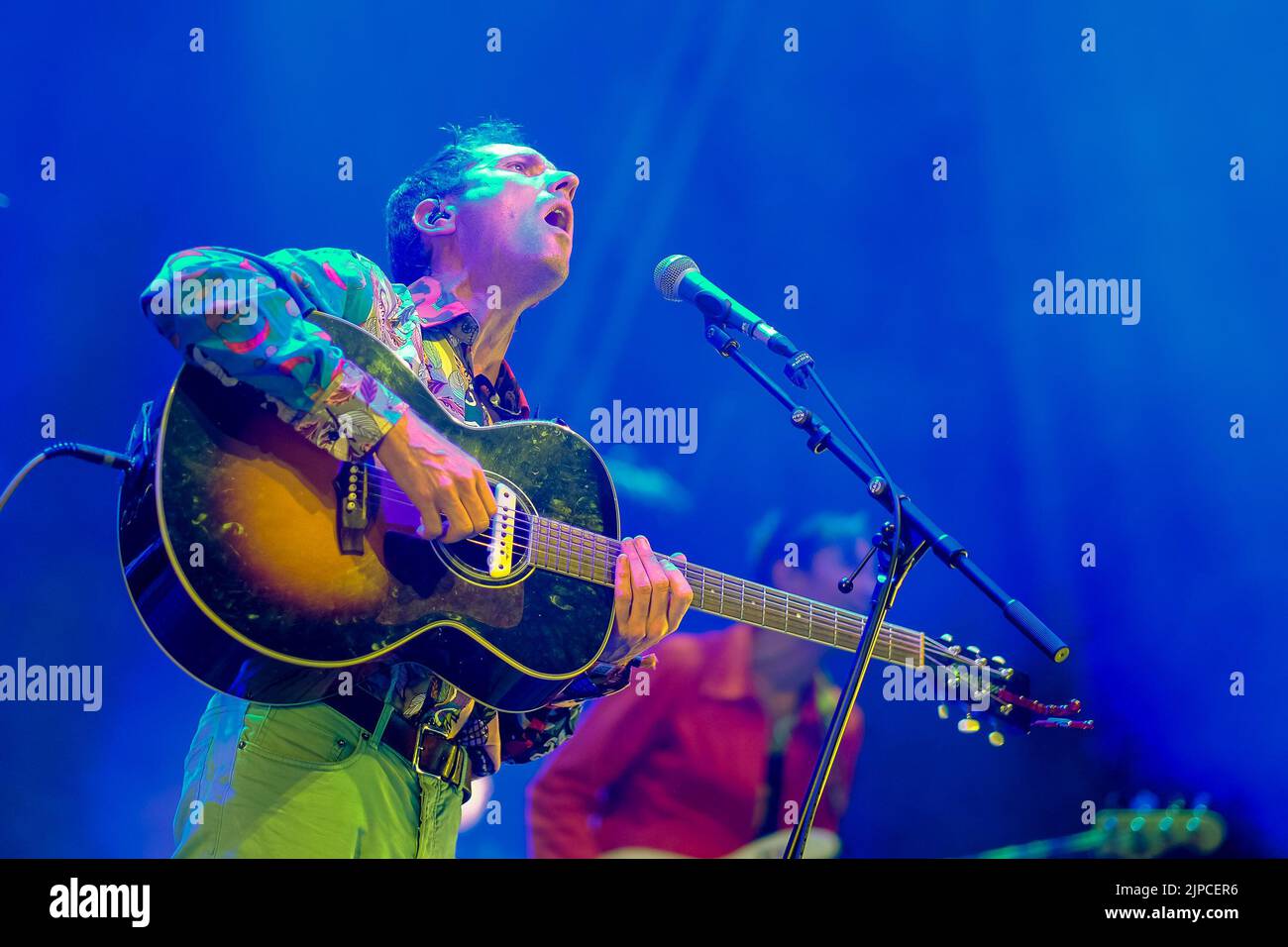 Playing their last gig together, Brian Briggs of Stornoway photographed ...