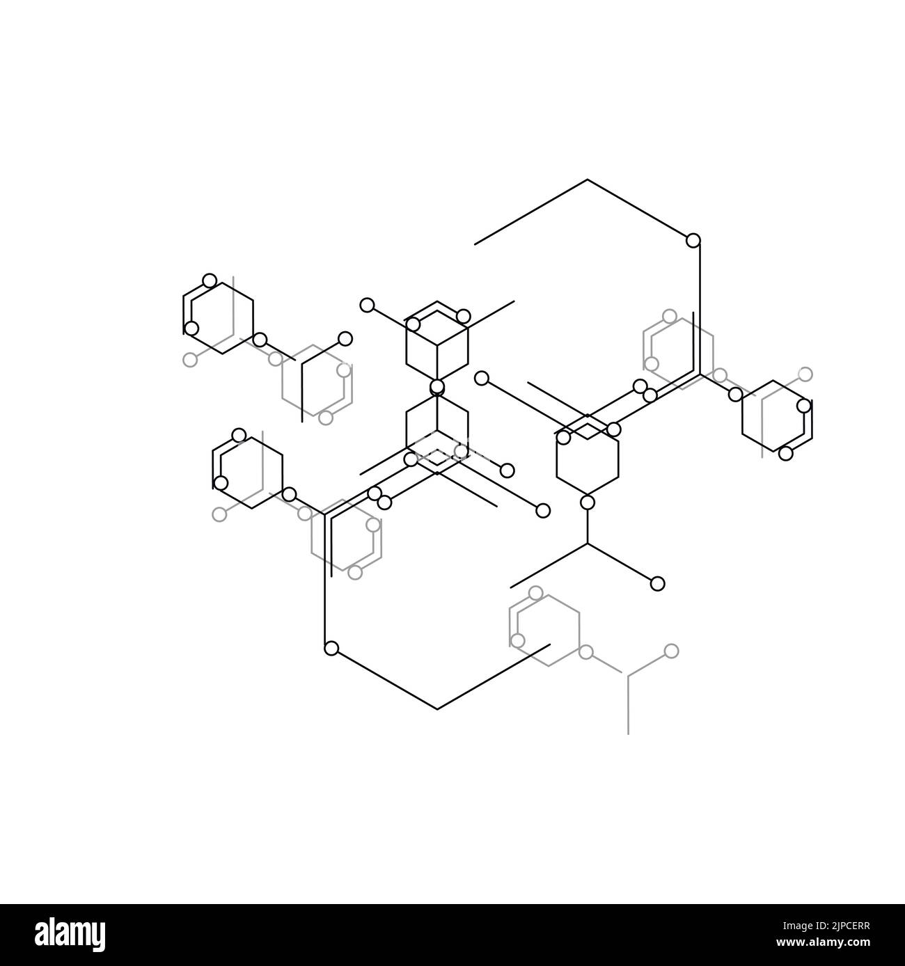 Molecular Structure Vector Illustration Icon Design Element Biology