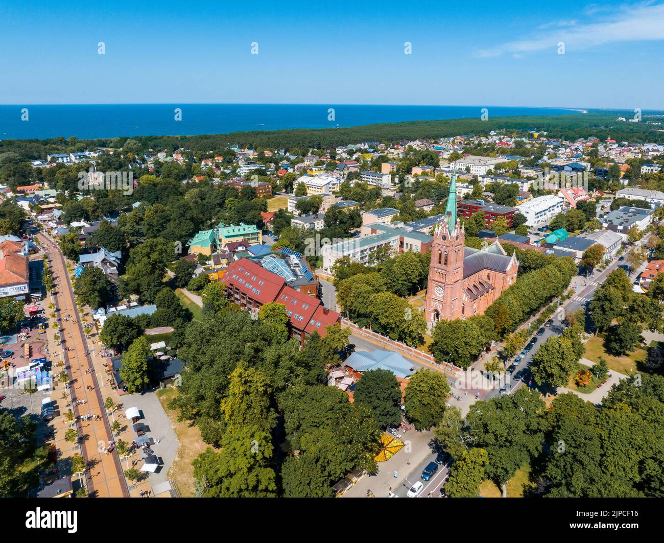 Aerial view of the Palanga resort town in Lithuania Stock Photo - Alamy