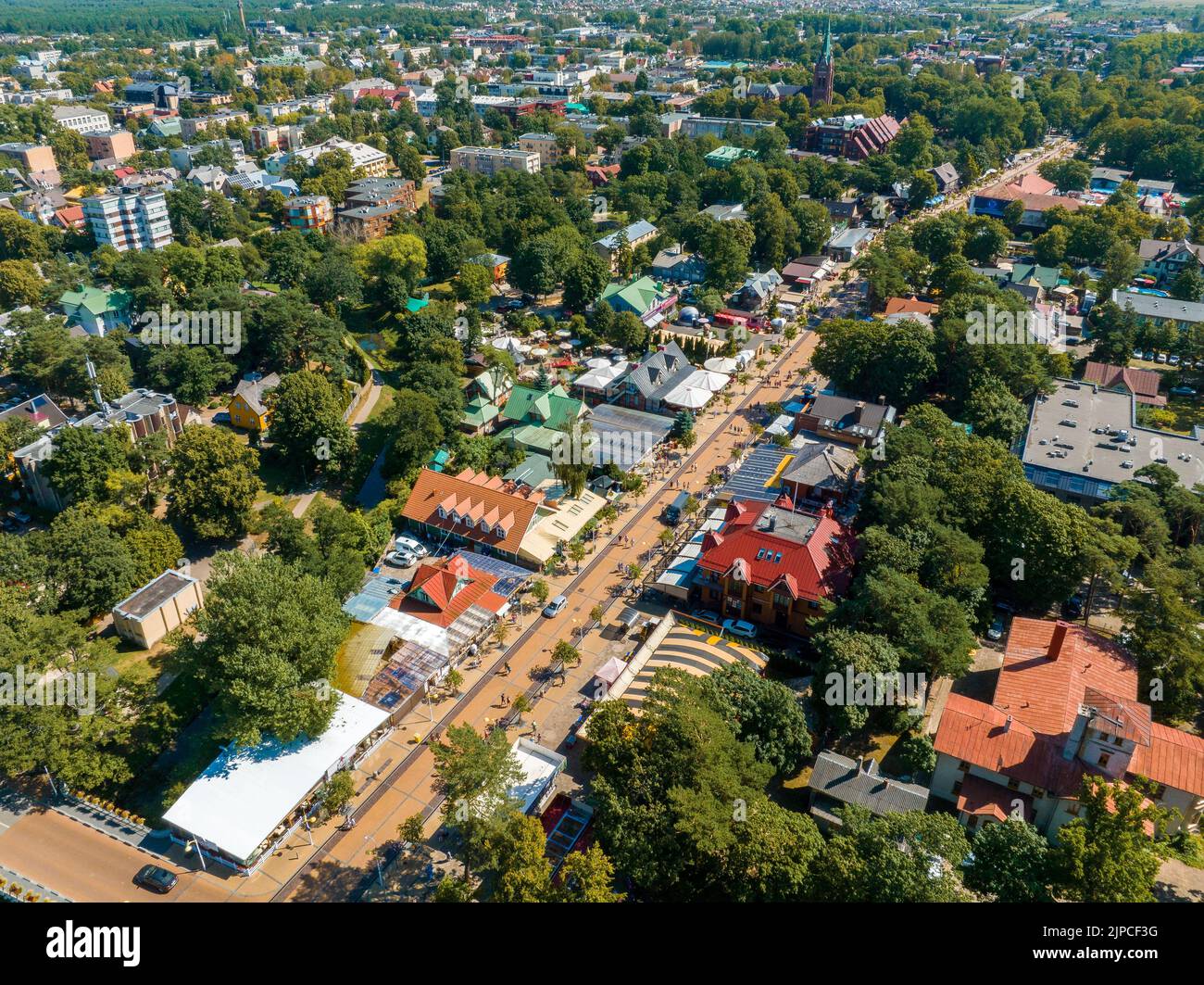 Aerial view of the Palanga resort town in Lithuania Stock Photo - Alamy