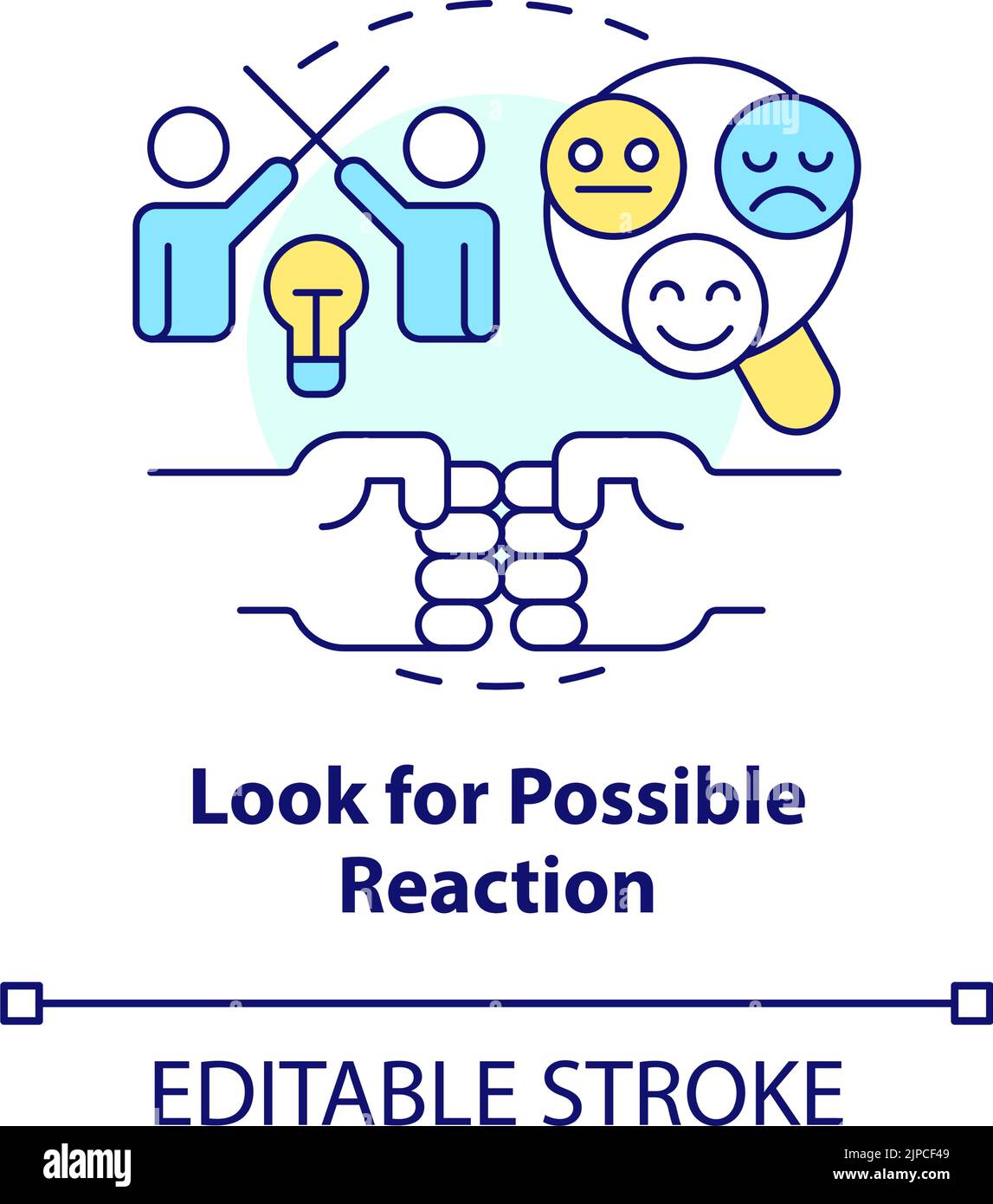 Look for possible reaction concept icon Stock Vector Image & Art - Alamy