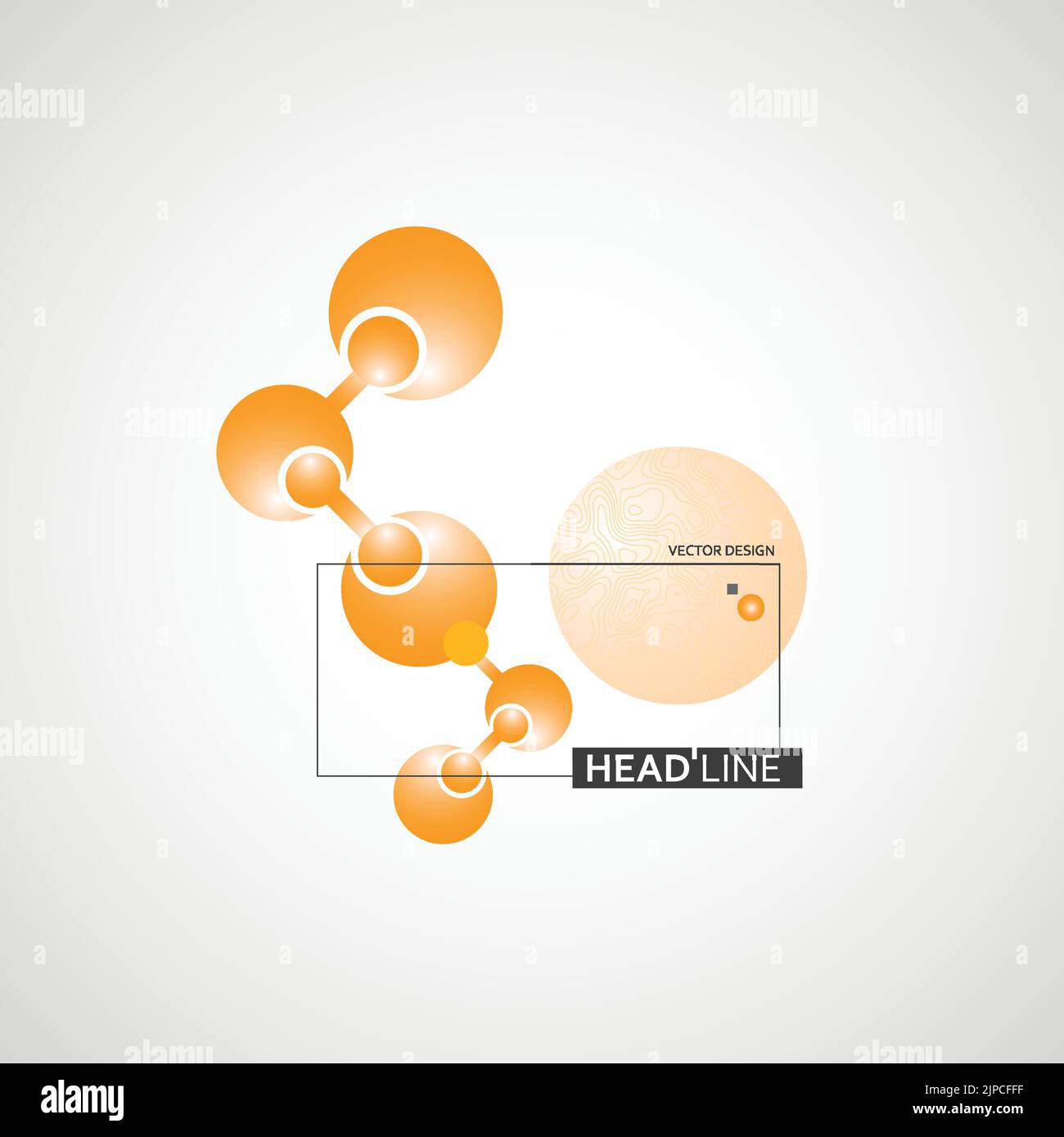 Yellow molecule style background. Medical technology science background ...