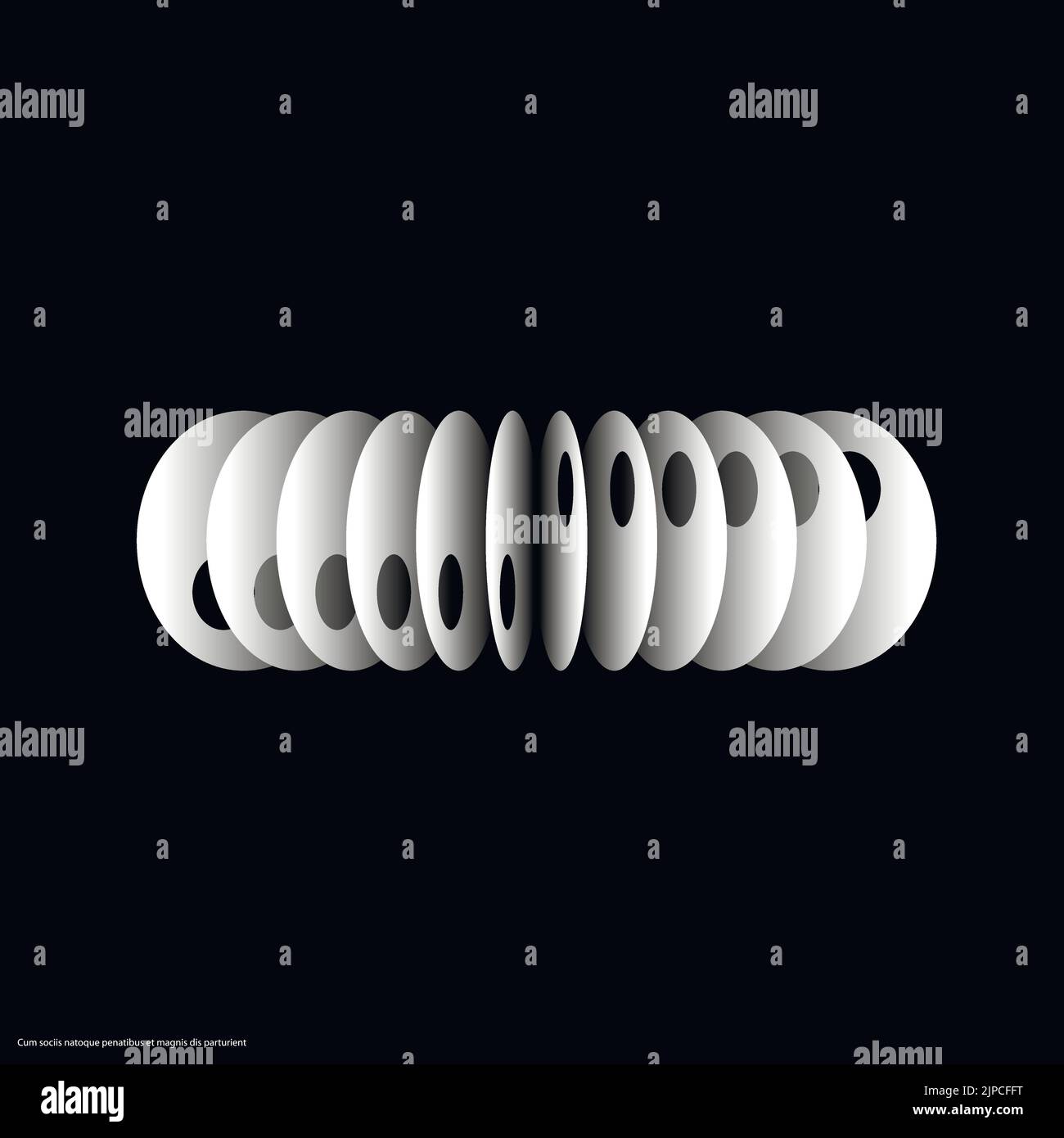 White circles on white background. Creative vector banner illustration ...