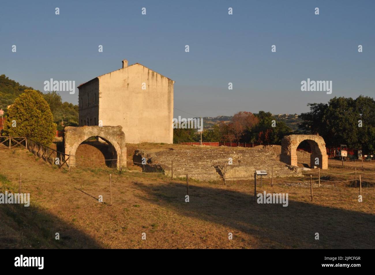 August 17, 2022, CUPRA, ITALY: Walls with large spaces where the yellow ...