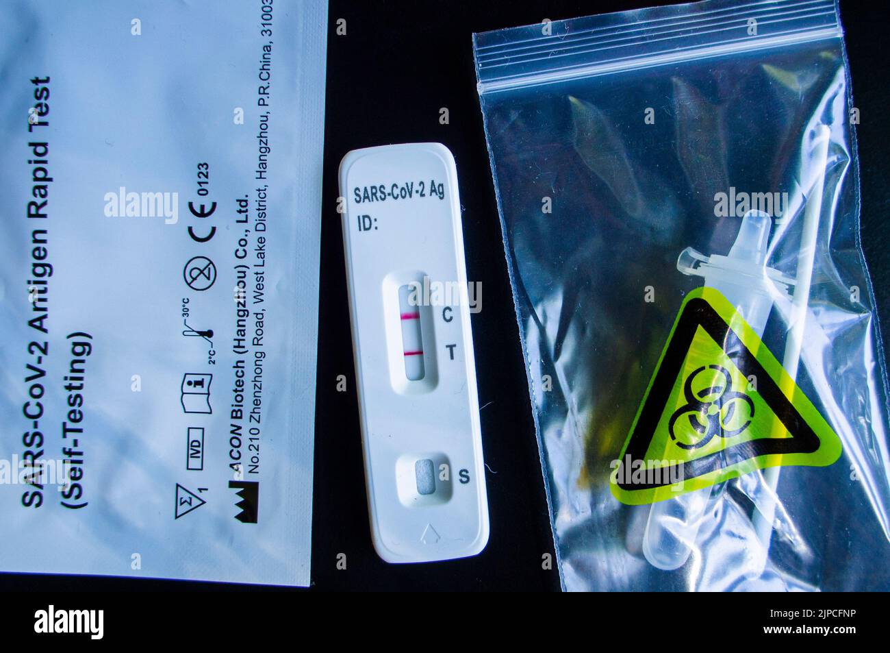 Illustration photo, positive antigen testing on covid-19, SARS-CoV-2 ...