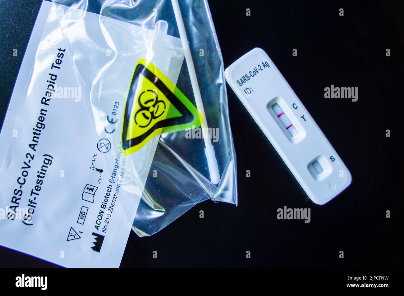 Illustration photo, positive antigen testing on covid-19, SARS-CoV-2 ...