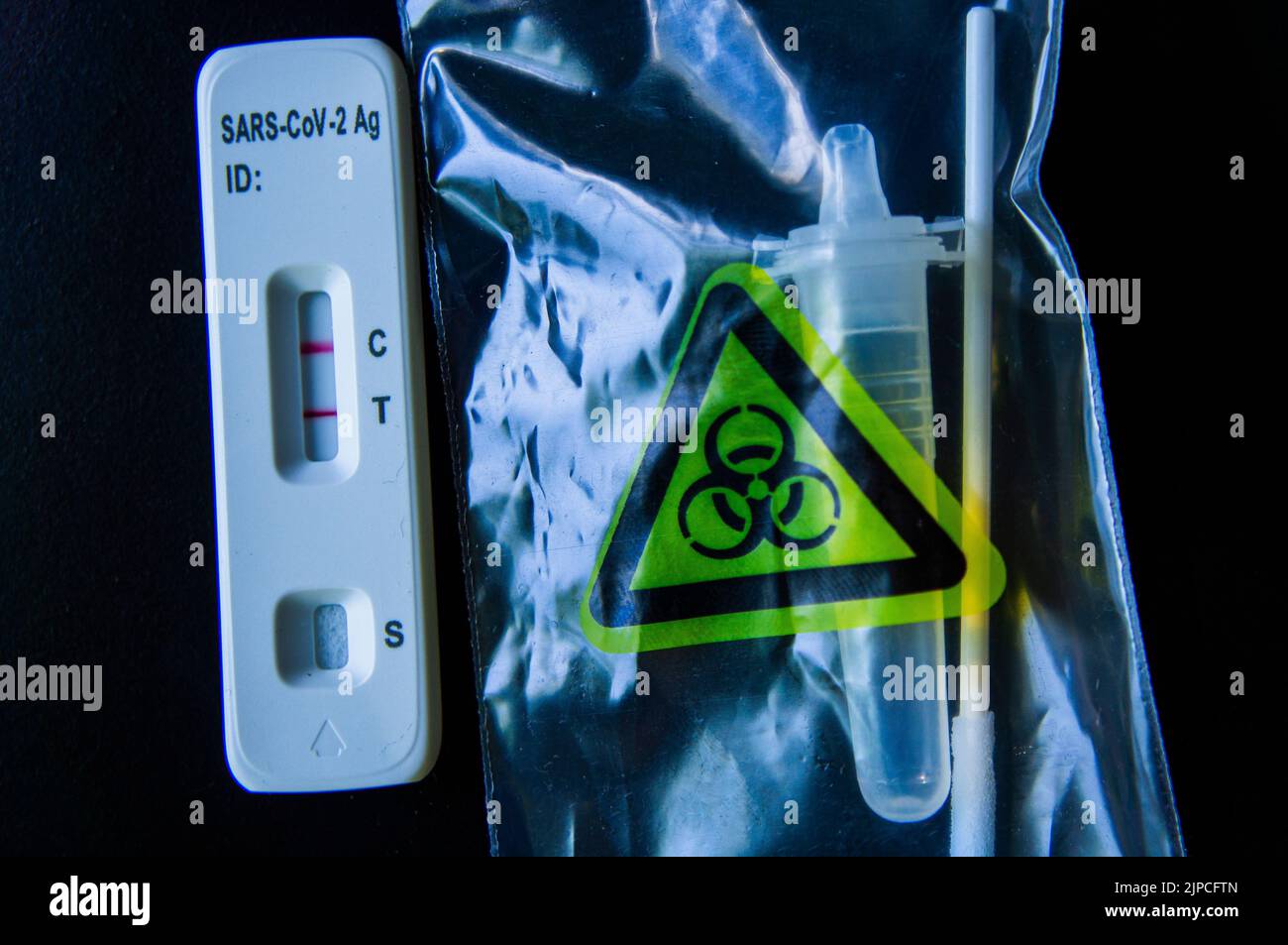 Illustration photo, positive antigen testing on covid-19, SARS-CoV-2 ...