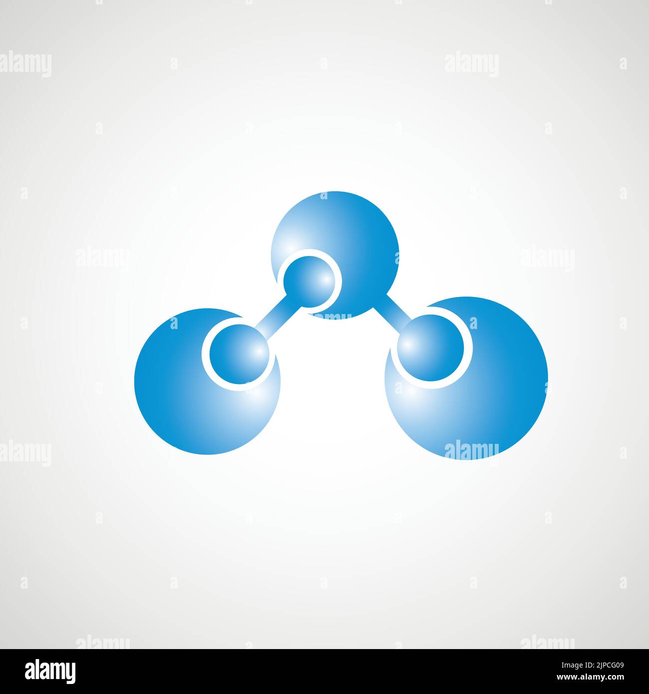 Blue molecular structure . Microbiology concept. Abstract vector ...