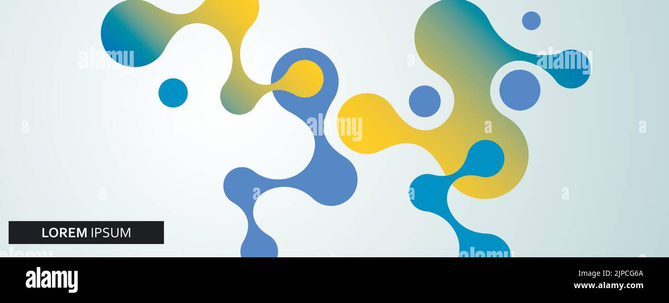 Blue molecules. Medical research. Modern communication technology Stock ...