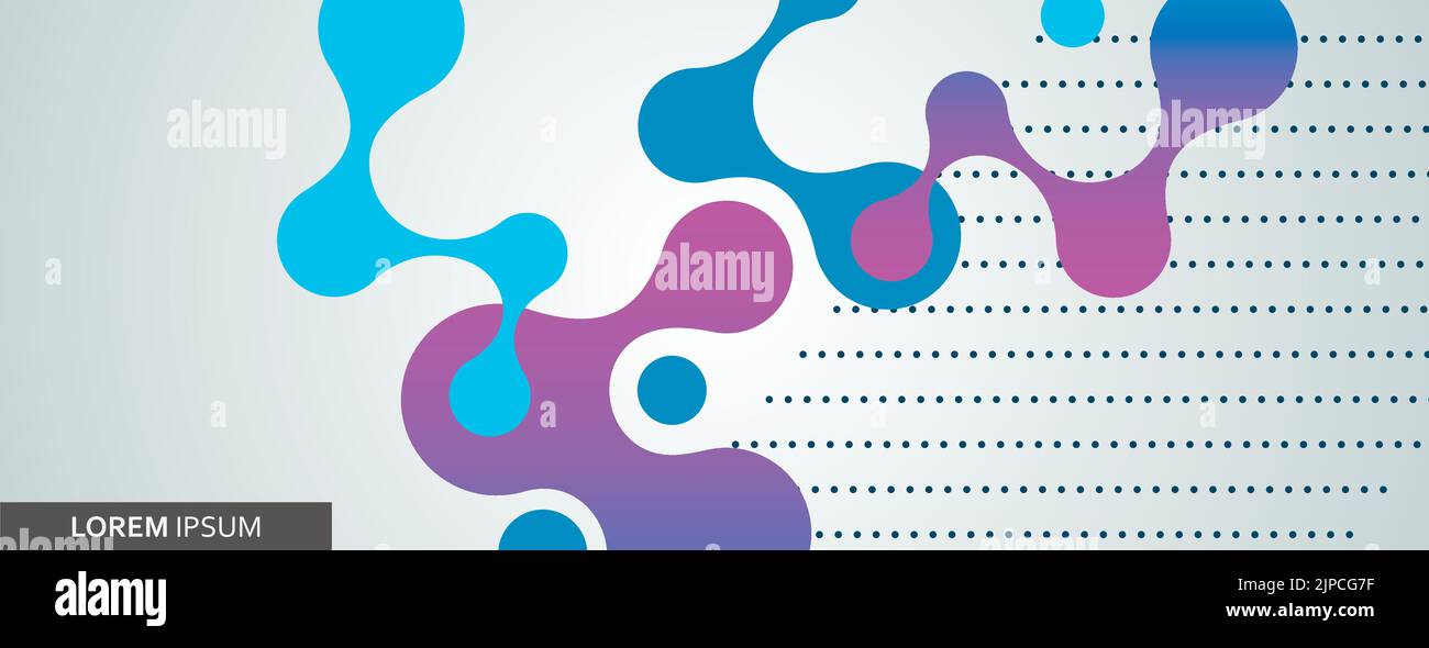 Modern abstract icon with molecule for medical design. Abstract ...