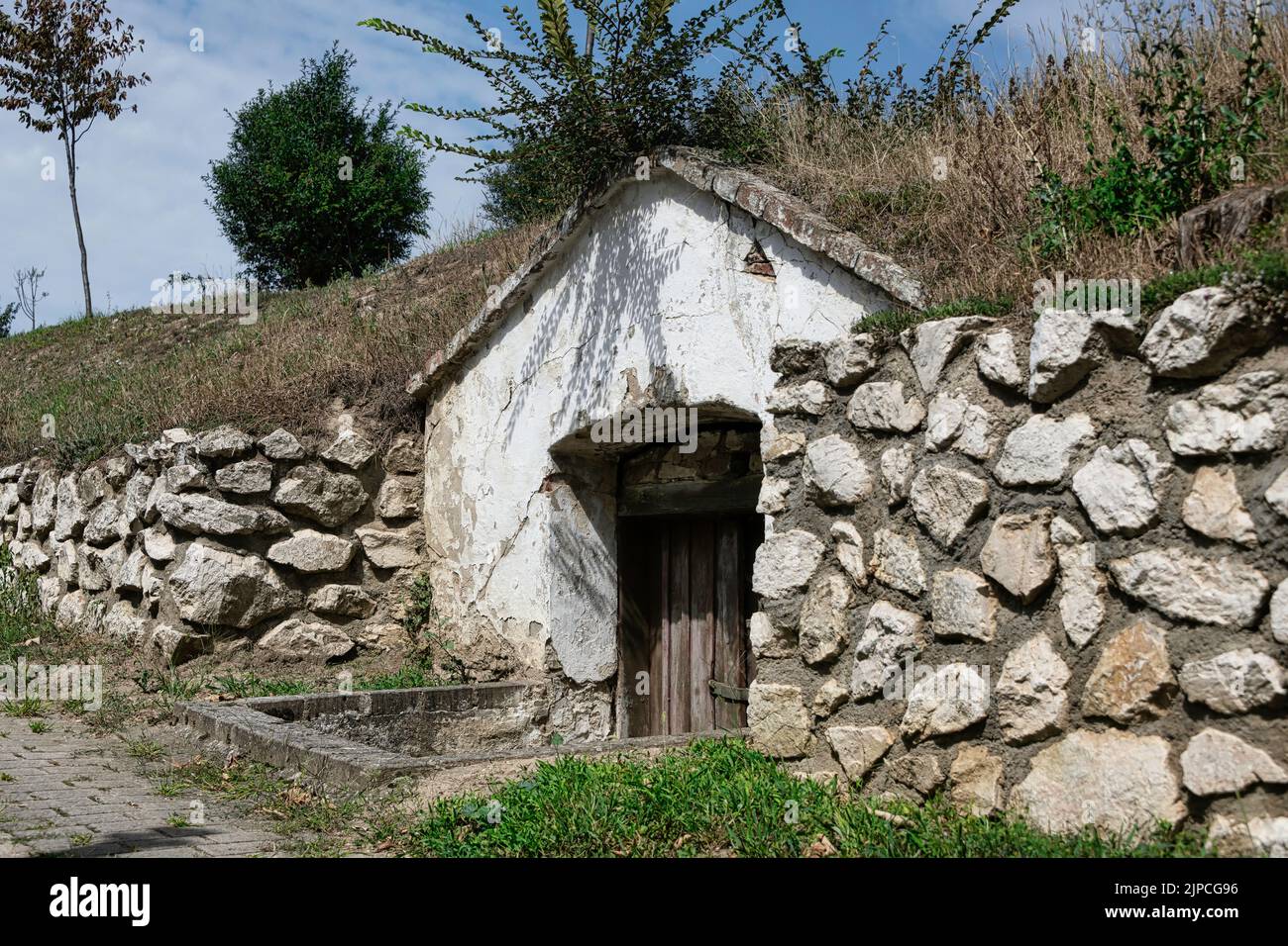 Historic Kellergasse , Cellar-lined road in Ottenthal, Lower Austria ...